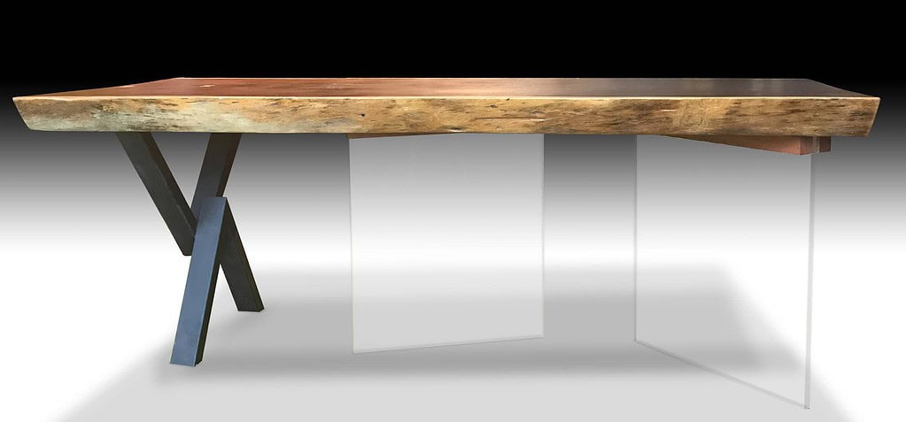 Floating Dining Table Singapore | Live Edge Walnut Table Singapore